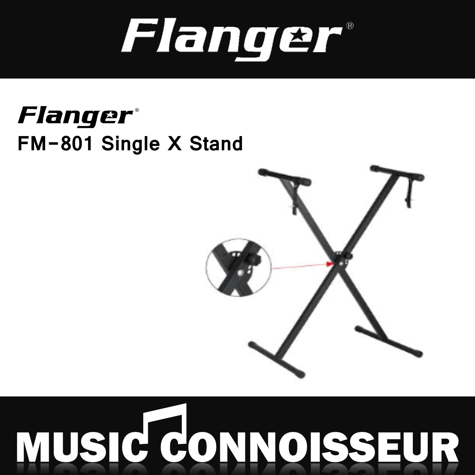 Flanger FM-801 Single X Stand – Music Connoisseur Singapore