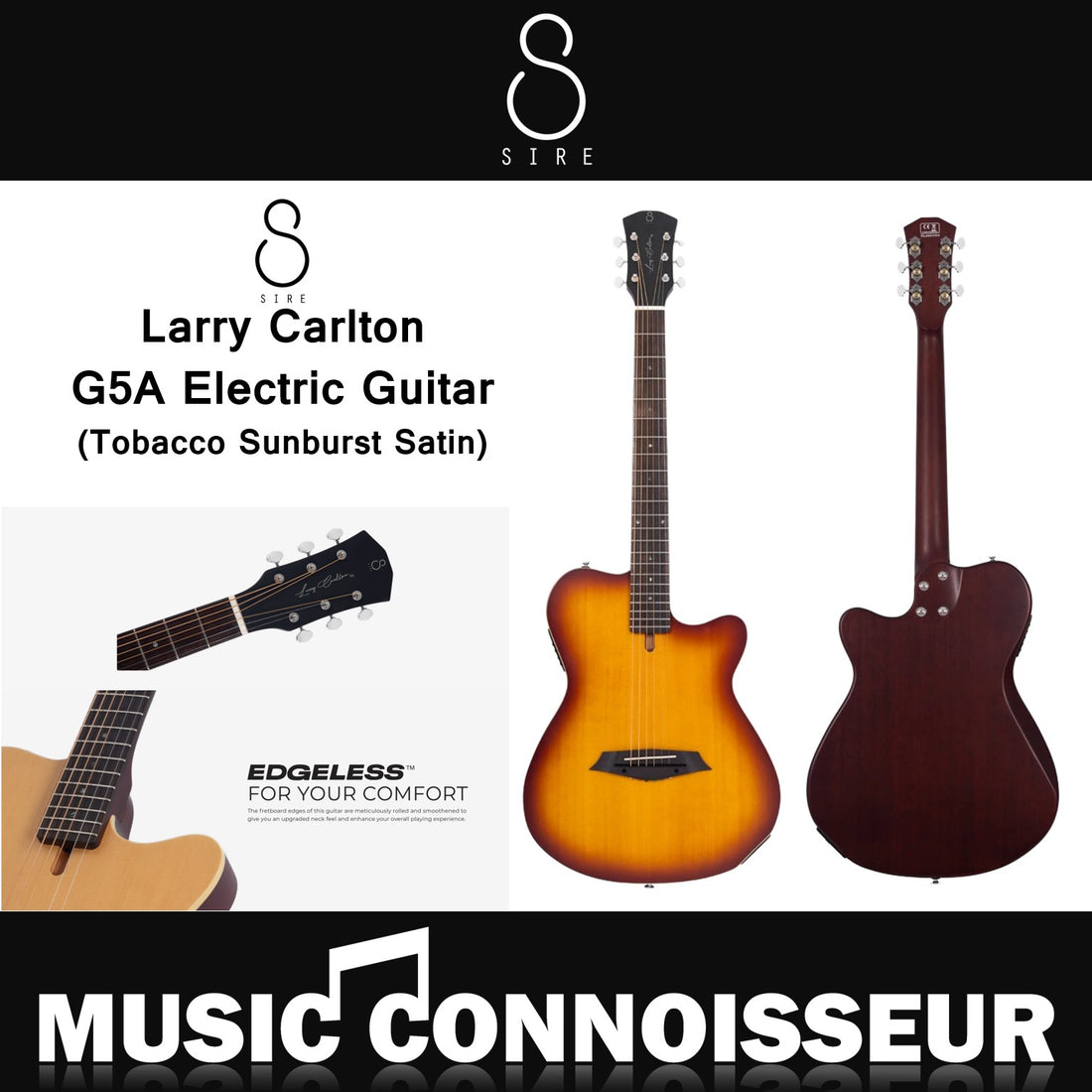 Sire Larry Carlton G5A Electric Guitar (Tobacco Sunburst Satin) – Music ...