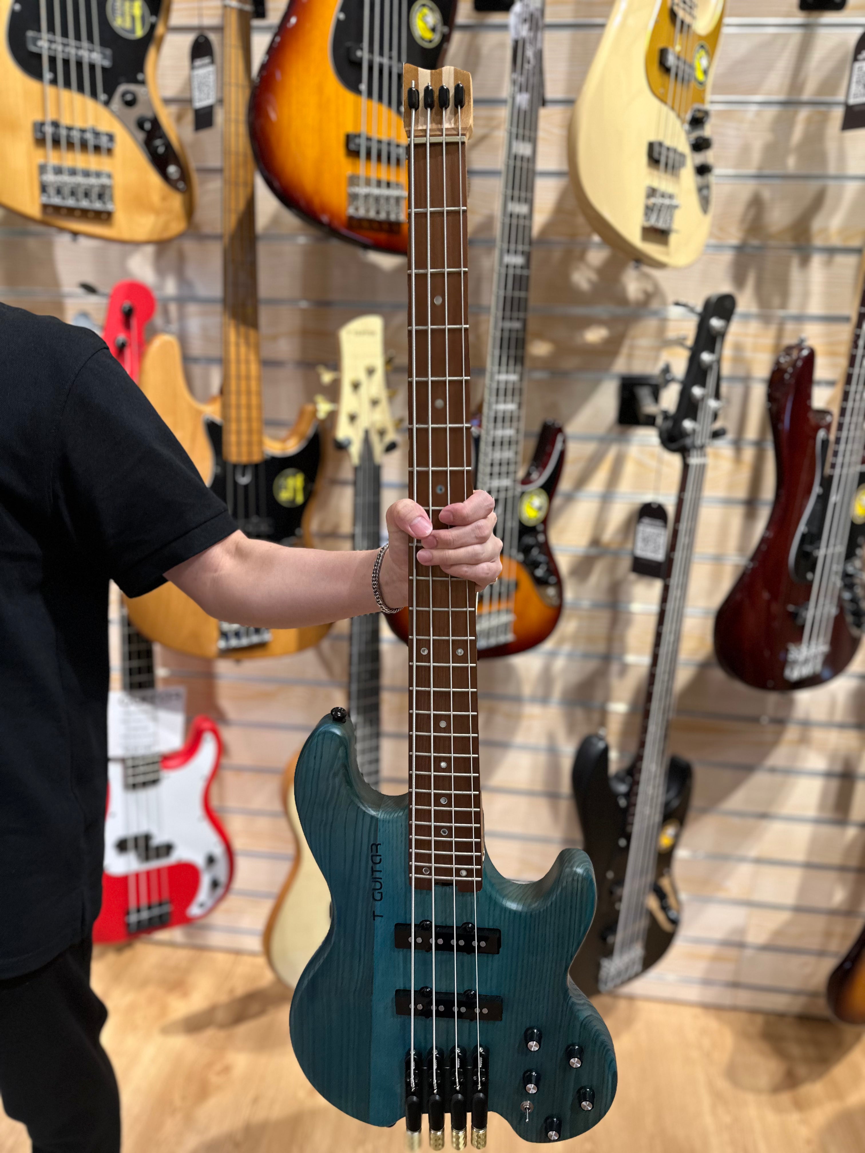 T Guitar Volt Headless Travel Electric Bass (Blue) – Music Connoisseur ...