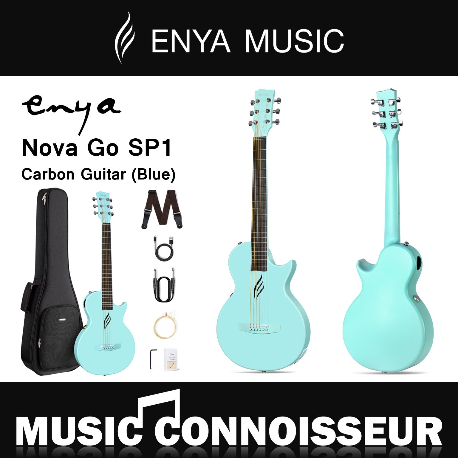 ENYA NOVA GO SP1 Carbon Guitar (Blue) – Music Connoisseur Singapore